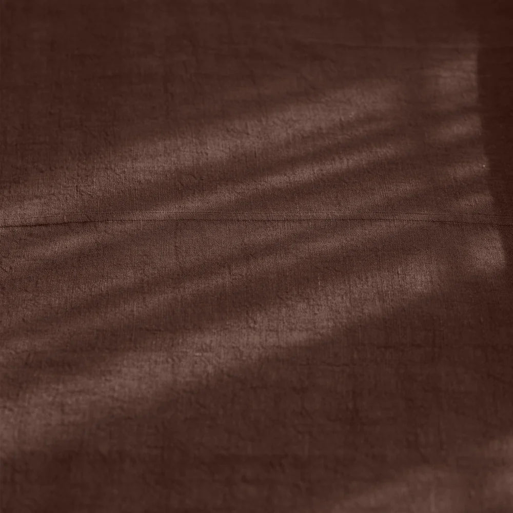 Luca Linen Bed Cover | Chocolate– Relax & Entertain