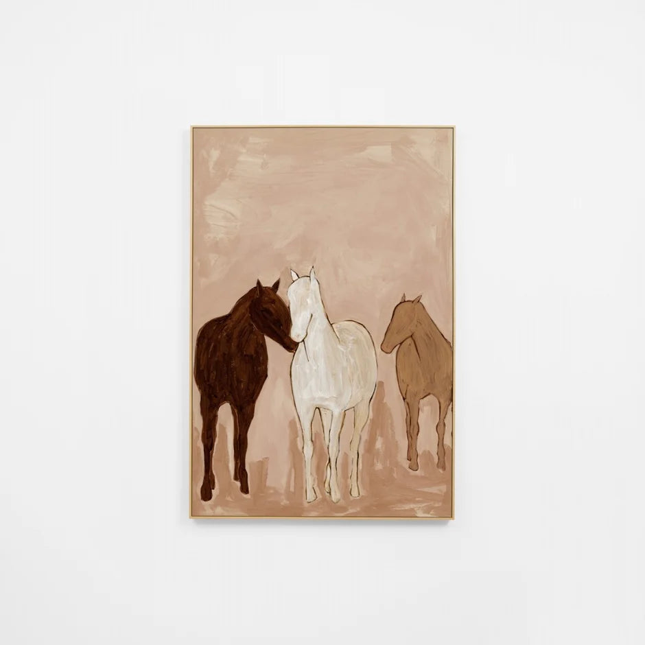 Roaming Herd Canvas | Timber Look Frame | 80 x 120cm– Relax & Entertain