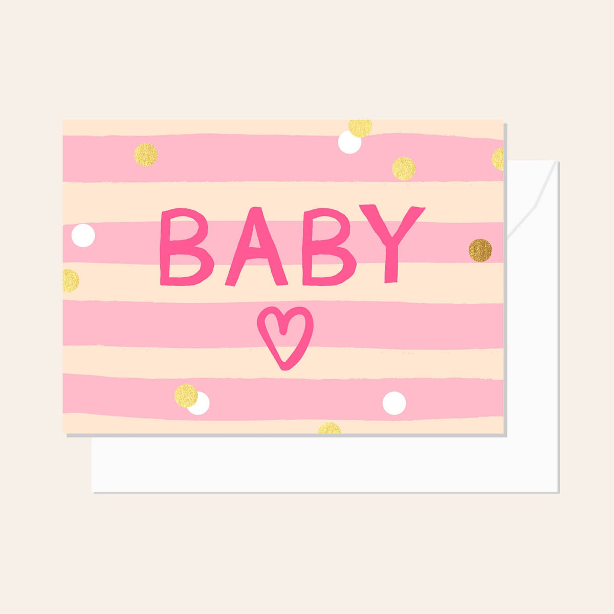 Greeting Card | Baby | Pink Stripe– Relax & Entertain